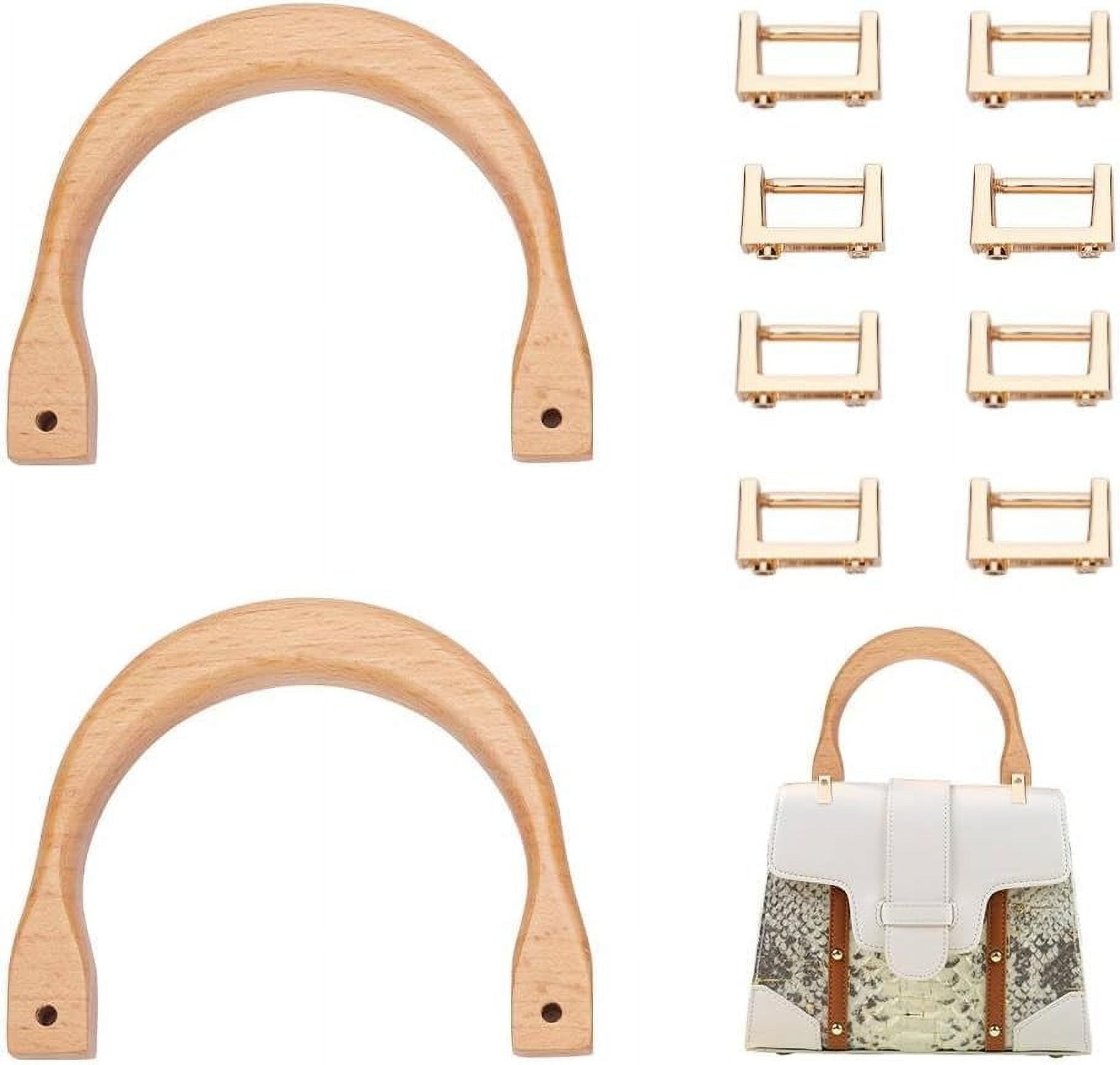 2pcs Wooden Bag Handles U-Shaped Purse Handles Replacement Handbag ...