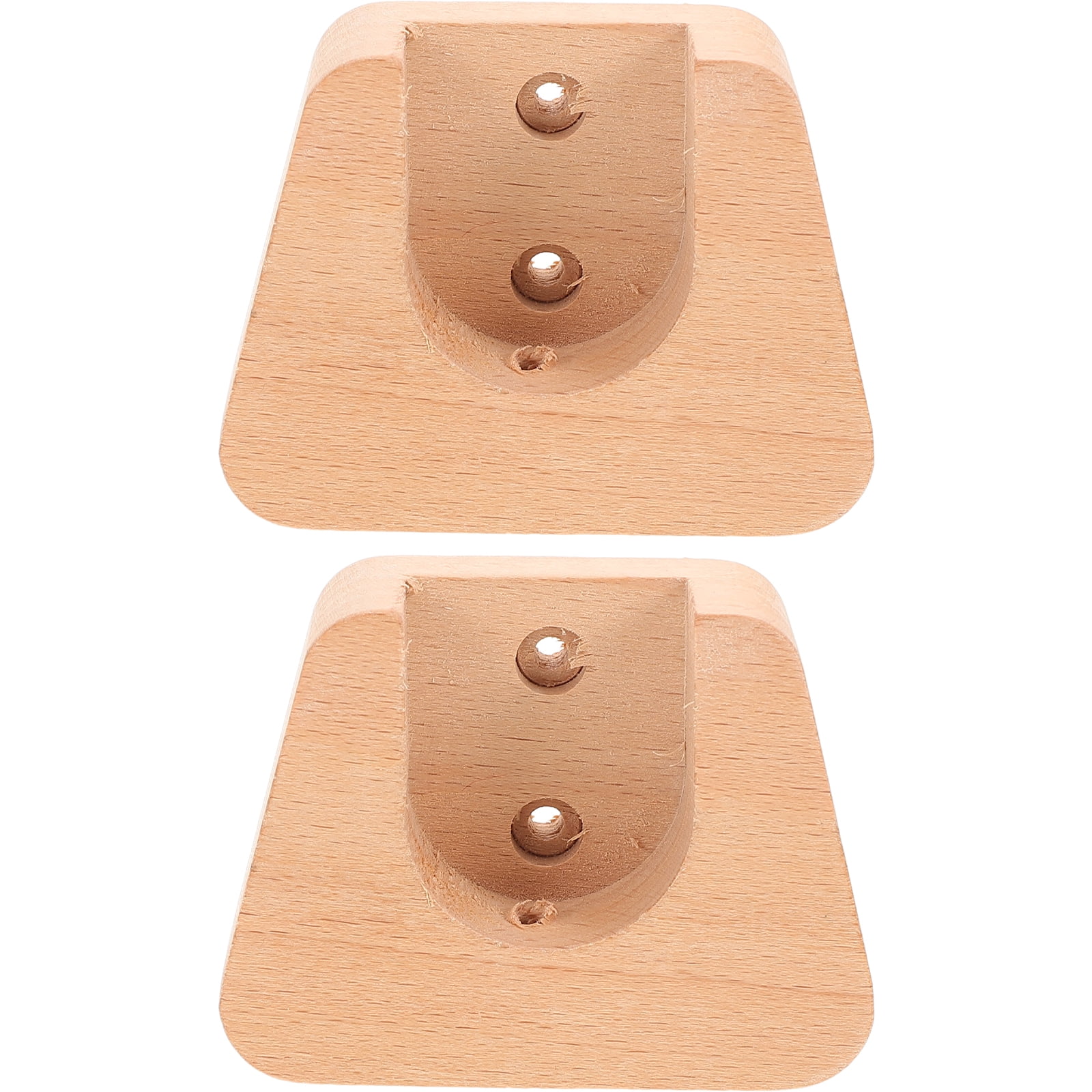 Wood Curtain Rod Brackets for Wall Chocolate Color and Versatile for ...