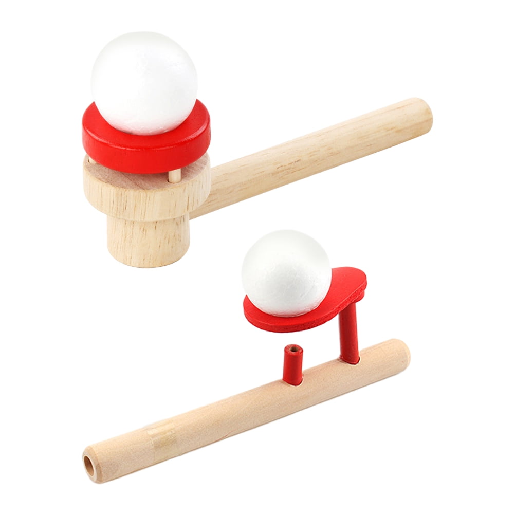 2pcs Wooden Floating Blow Pipe Balance Toys with Balls for Kids ...