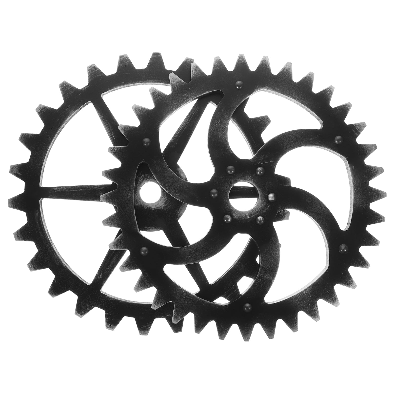 2pcs Wooden Gear Wall Hanging Industrial Steampunk Style Gear Wheel ...