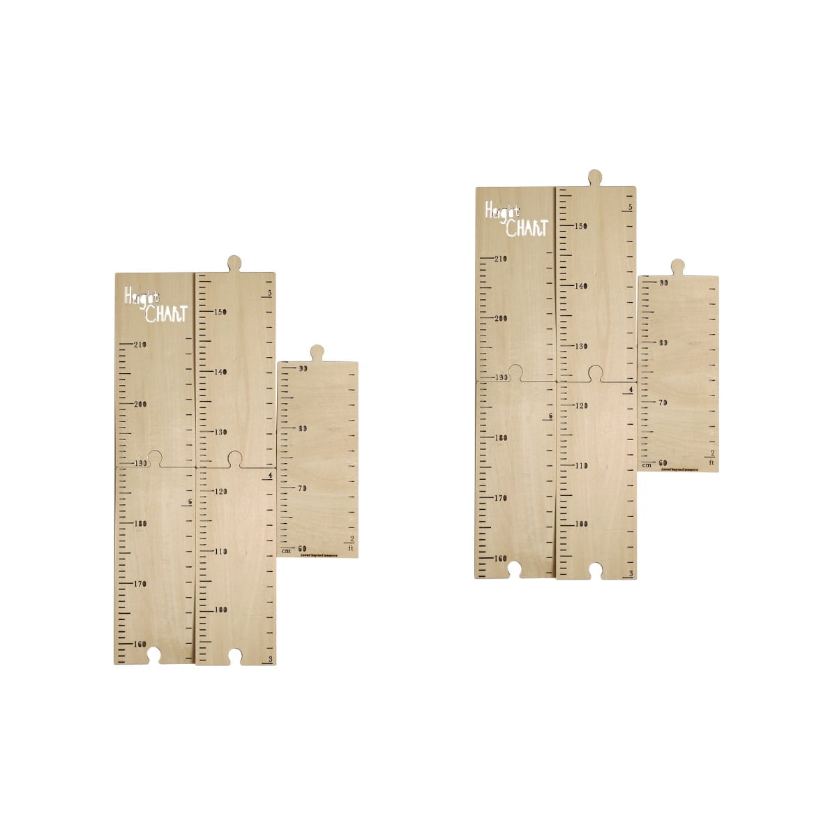 2pcs Wooden Height Ruler Height Growth Chart Ruler Height Ruler ...