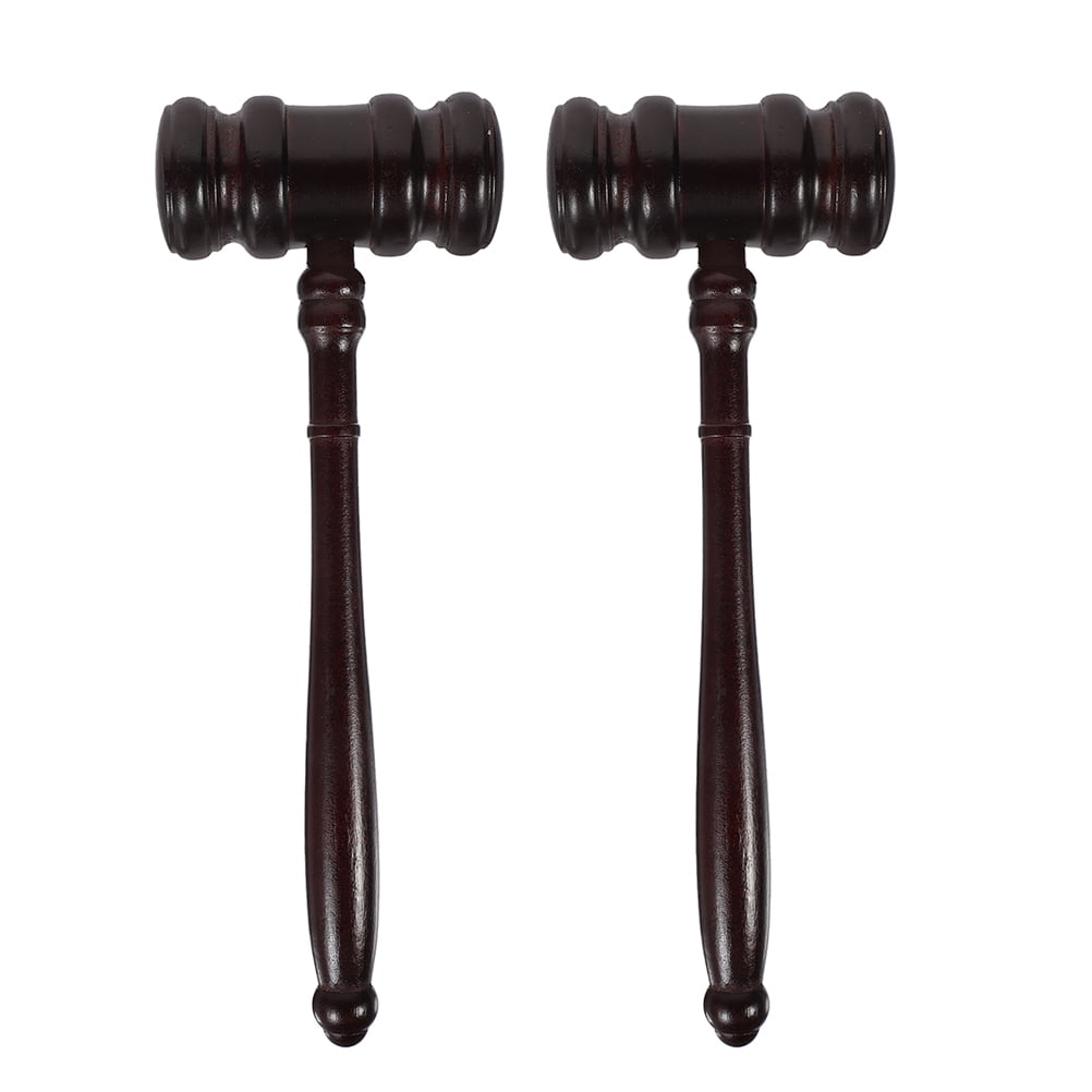 2pcs Wooden Judge Gavel Small Auction Hammer Prop for Courtroom Role ...