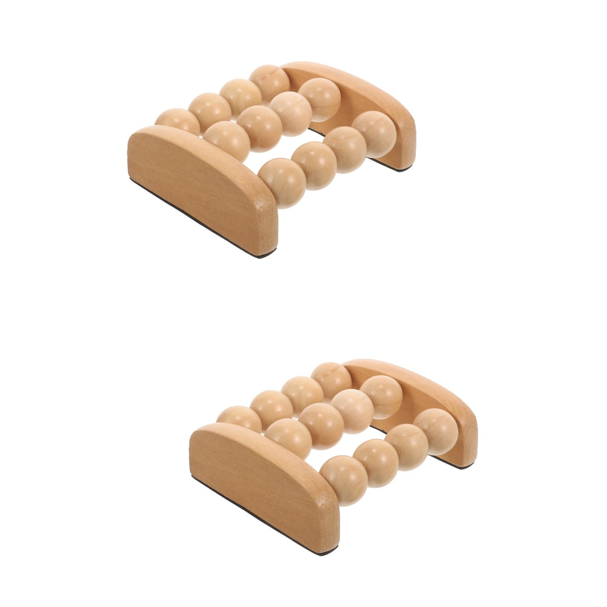 2pcs Wooden Massage Roller Handheld Massage Roller Muscle Relaxing Roller Manual Body Roller