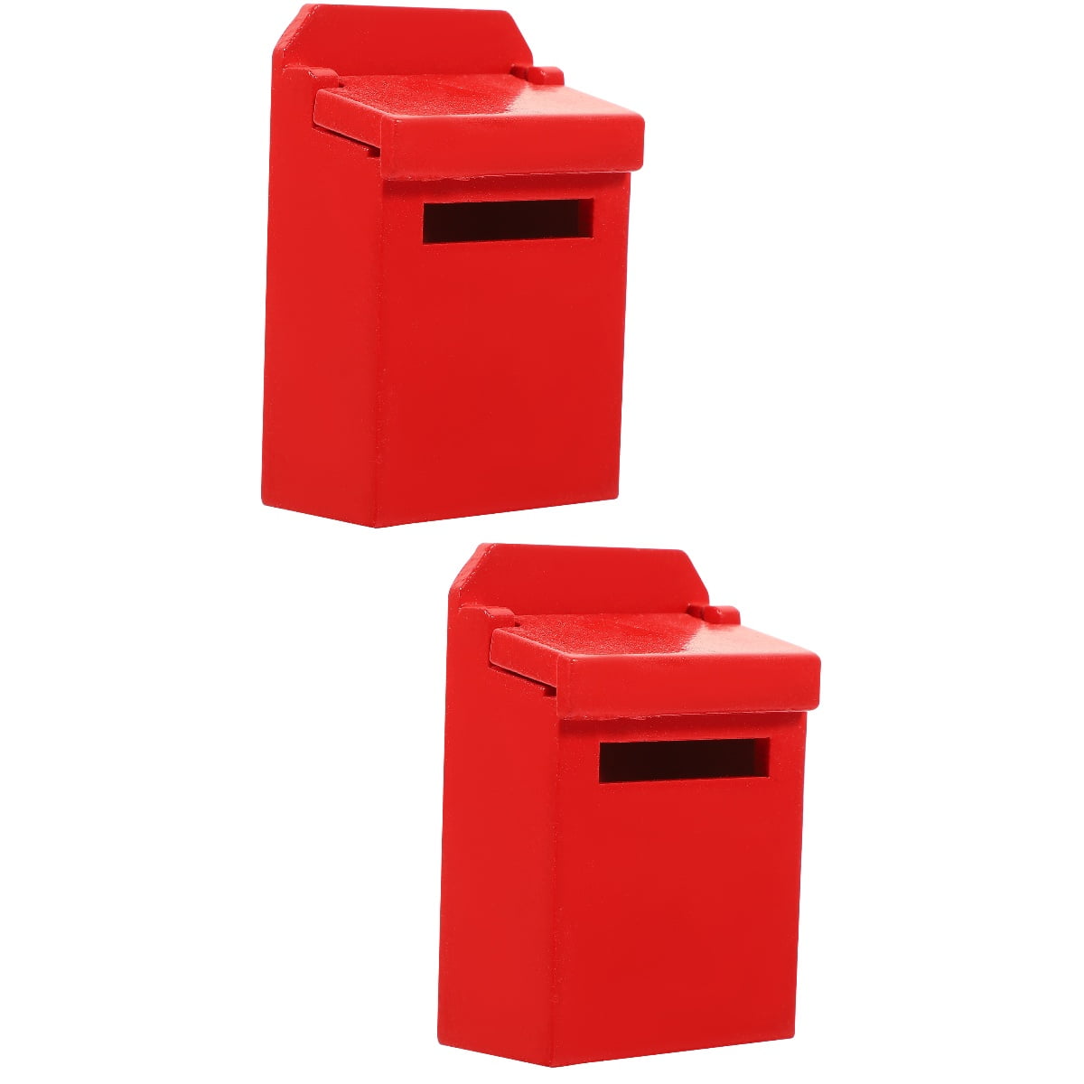 2pcs Wooden Mini Mailbox Craft Small Mailbox Model Tiny Mailbox ...