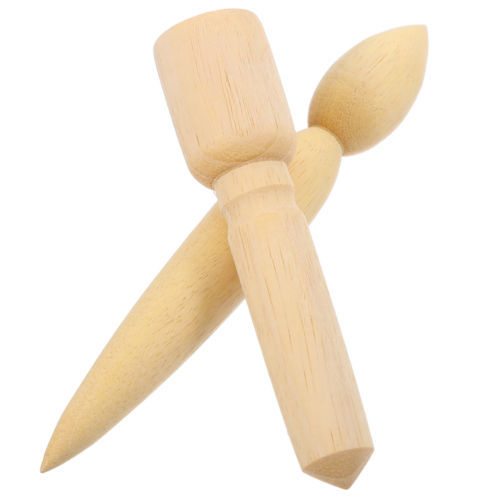 2pcs Wooden Pottery Hole Punch Portable Modeling Mallet Pot Craft Tool ...
