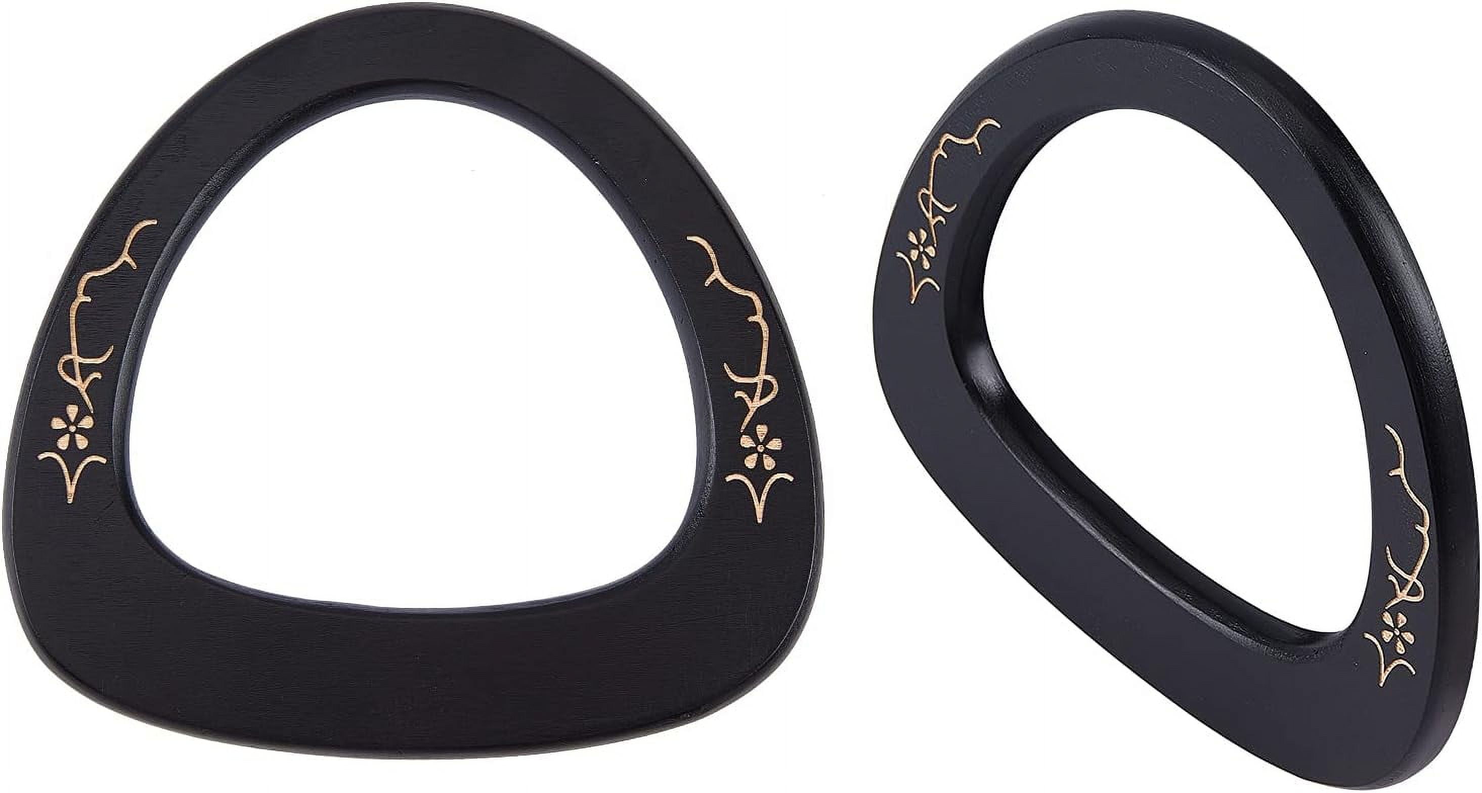 2pcs Wooden Purse Handle Oval-Shaped Wooden Handbag Bag Replacement ...