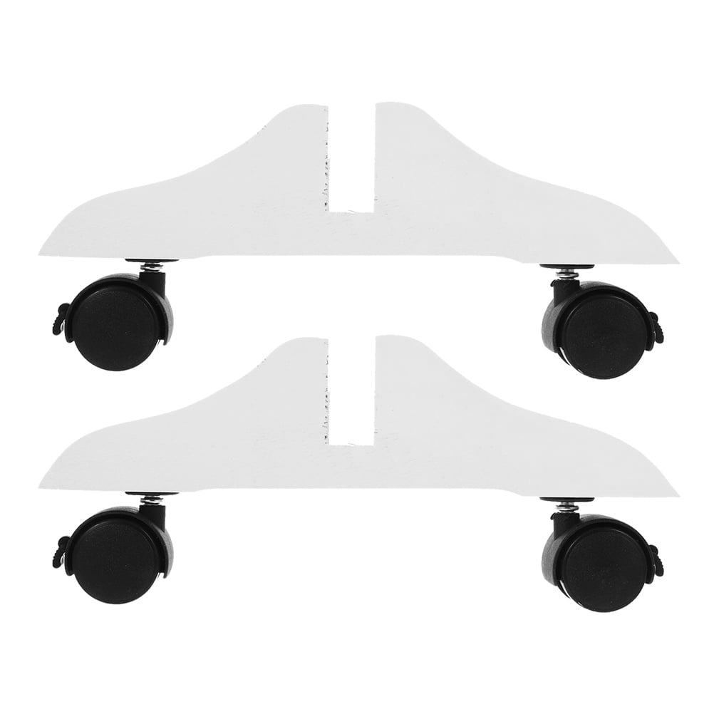 2pcs Wooden Room Divider Base With Movable Wheels Freestanding Screen ...