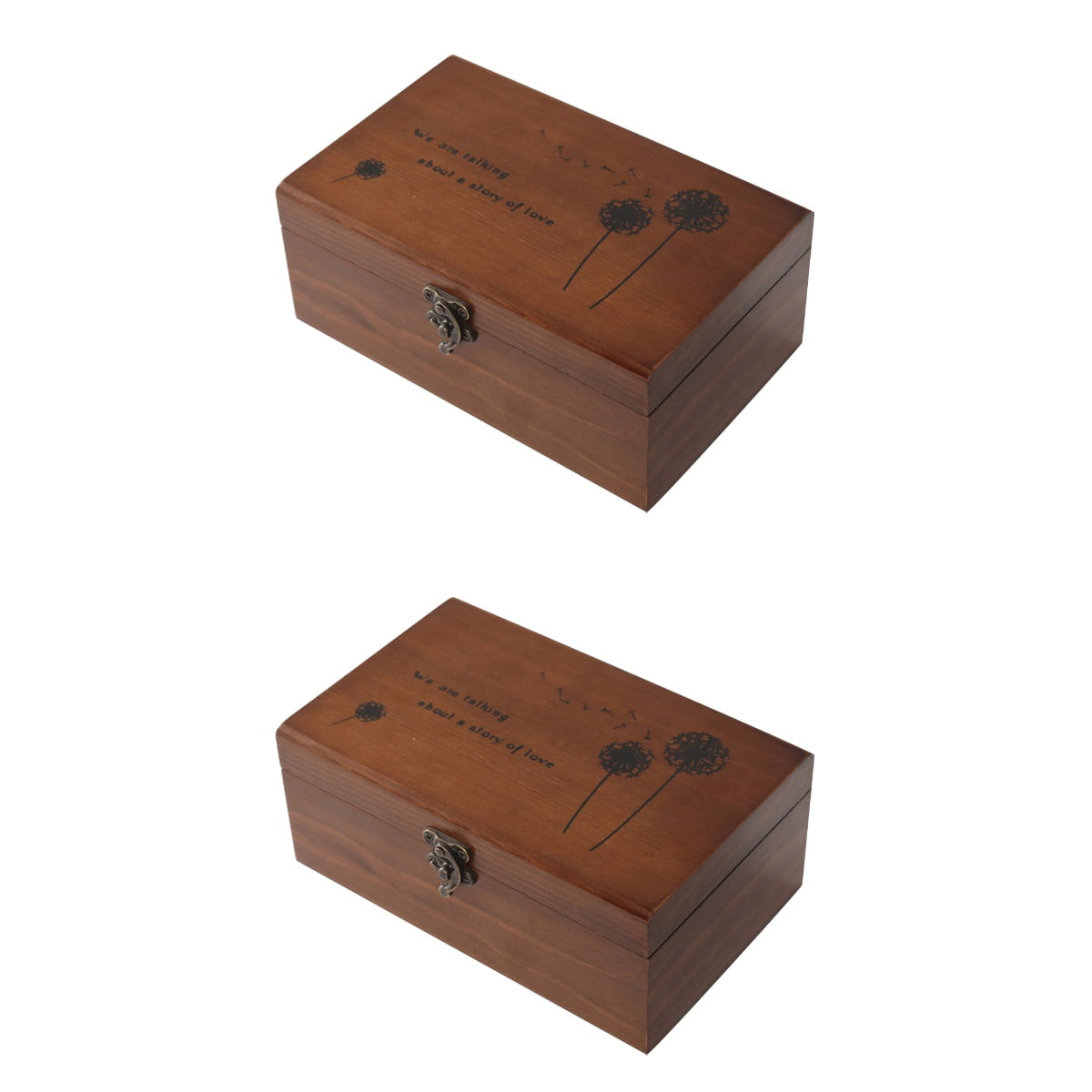 2pcs Wooden Sewing Pin Storage Case Wooden Sewing Kit Storage Box ...