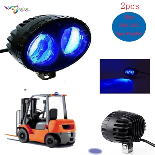 2pcs X Forklift Blue Safety Light 10~80V 10W LED Spot Forklift Truck ...