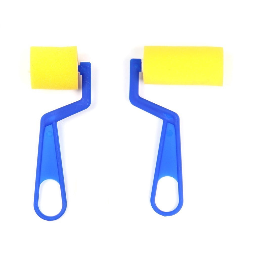 2pcs Yellow Sponge Roller Brush Set Kids Art Craft Tool for Foam ...