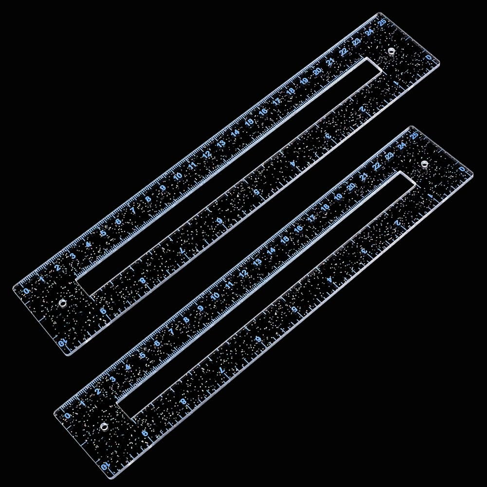 2pcs Zipper Making Templates 10 inch Clear Zipper Template Acrylic Zip ...