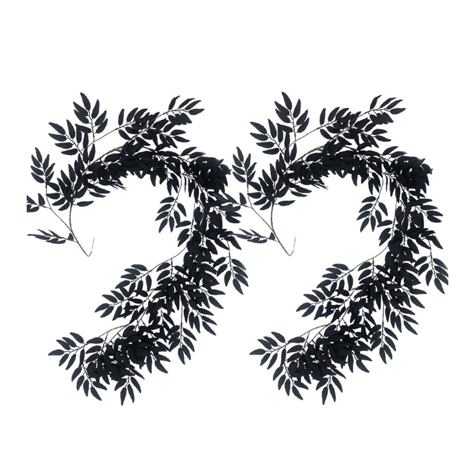 2pcs artificial willow leaves and rattan strips, wedding wall hanging ...