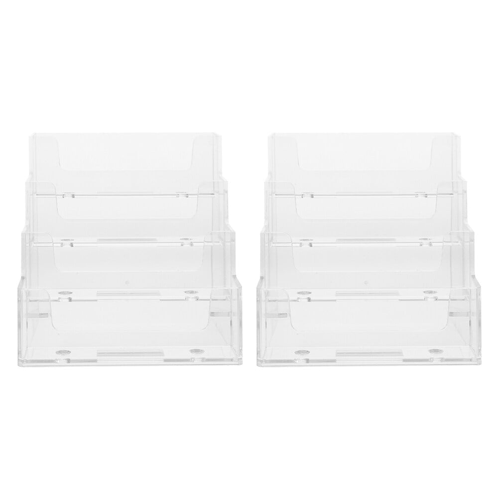 2pcs business cards holder clear cards stand multi-function business ...