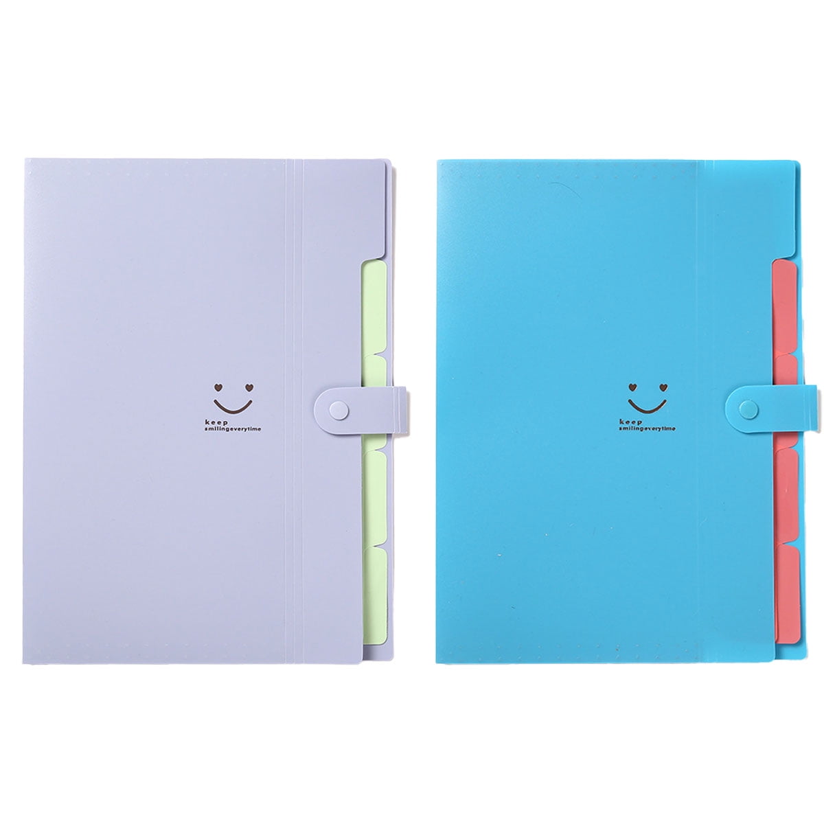 2pcs extended folder, letter size, cute folder file, 5 pocket folder ...