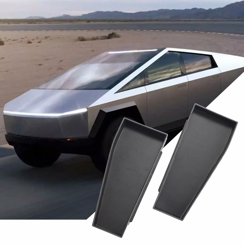 2pcs/kit Door Handle Inserts Storage Box Door Side Tray For Tesla ...