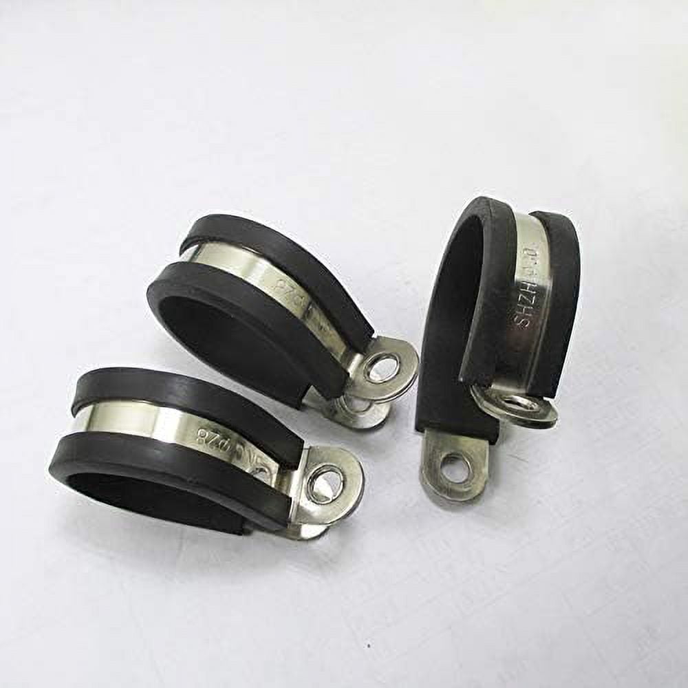 2pcs/lot 304 Stainless Steel Rubber Lined P Clips Cable Mounting Hose ...