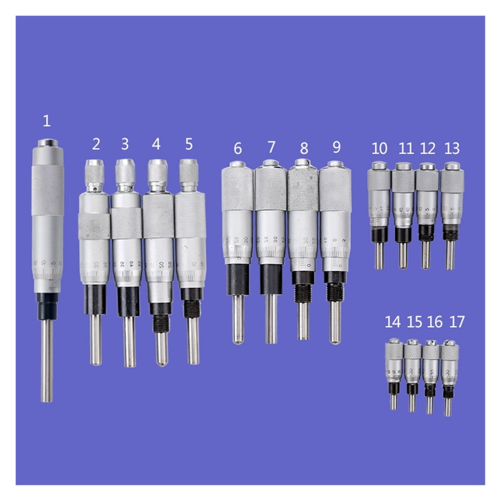 2pcs/lot Micrometer differential head 0-6.5mm micrometer head 0-13mm ...