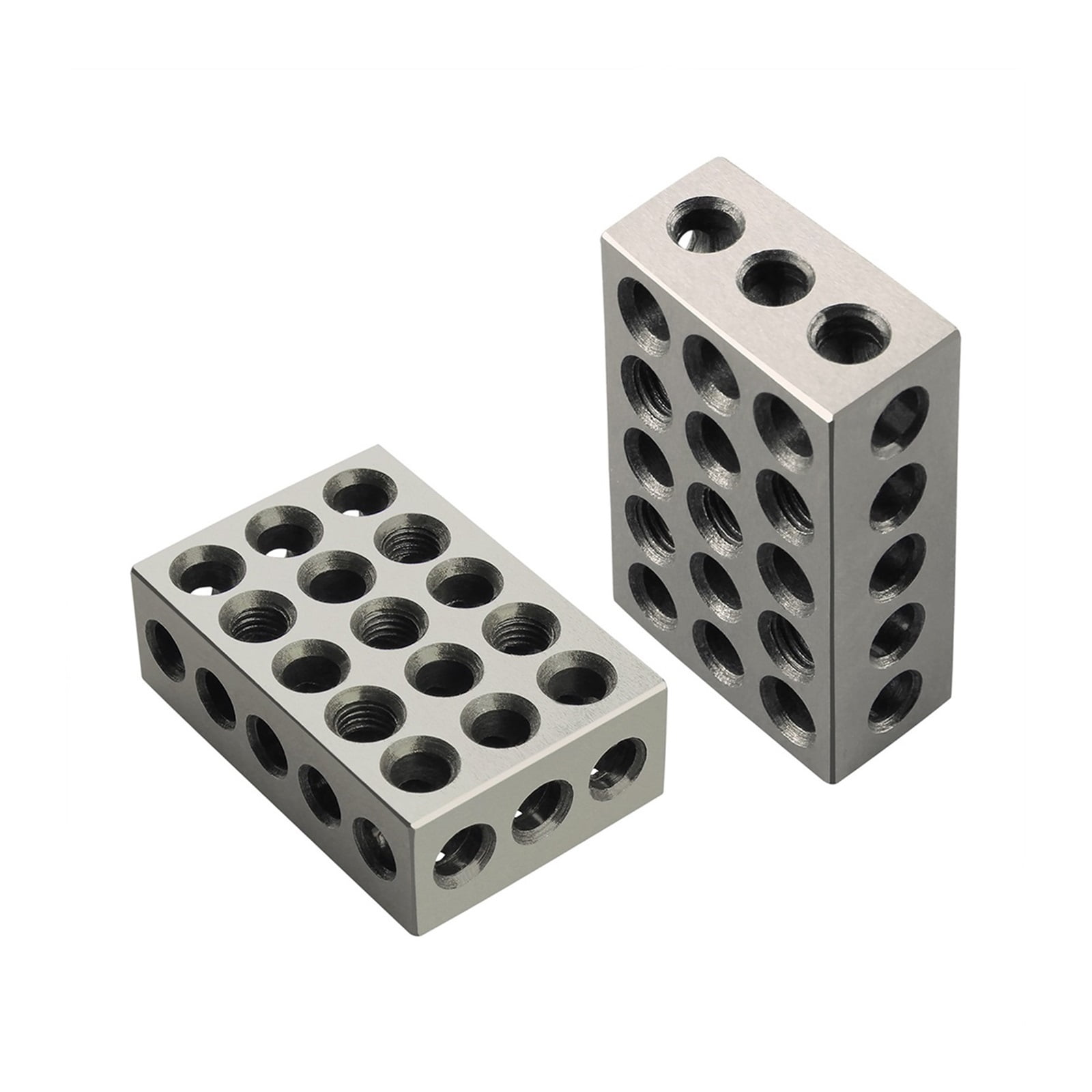2pcs/pair 23 Holes Precision 25-50-75mm Blocks Gauge Hardened Steel ...