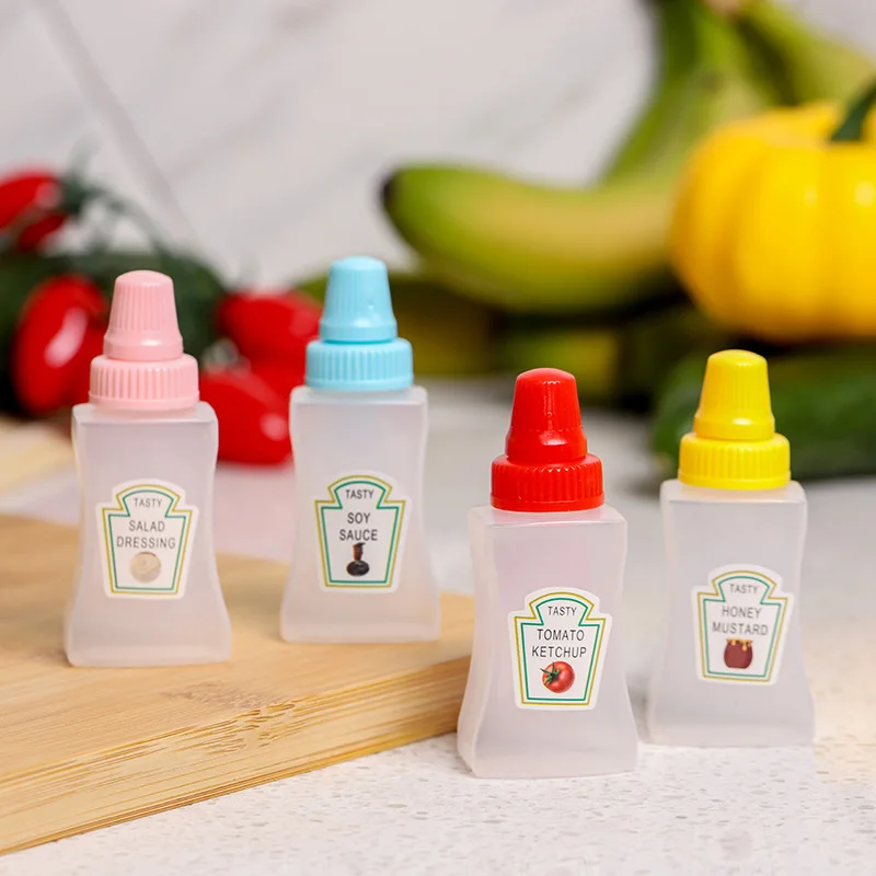 2pcs/set 25ML Mini Tomato Ketchup Bottle Honey Mustard Portable Small ...