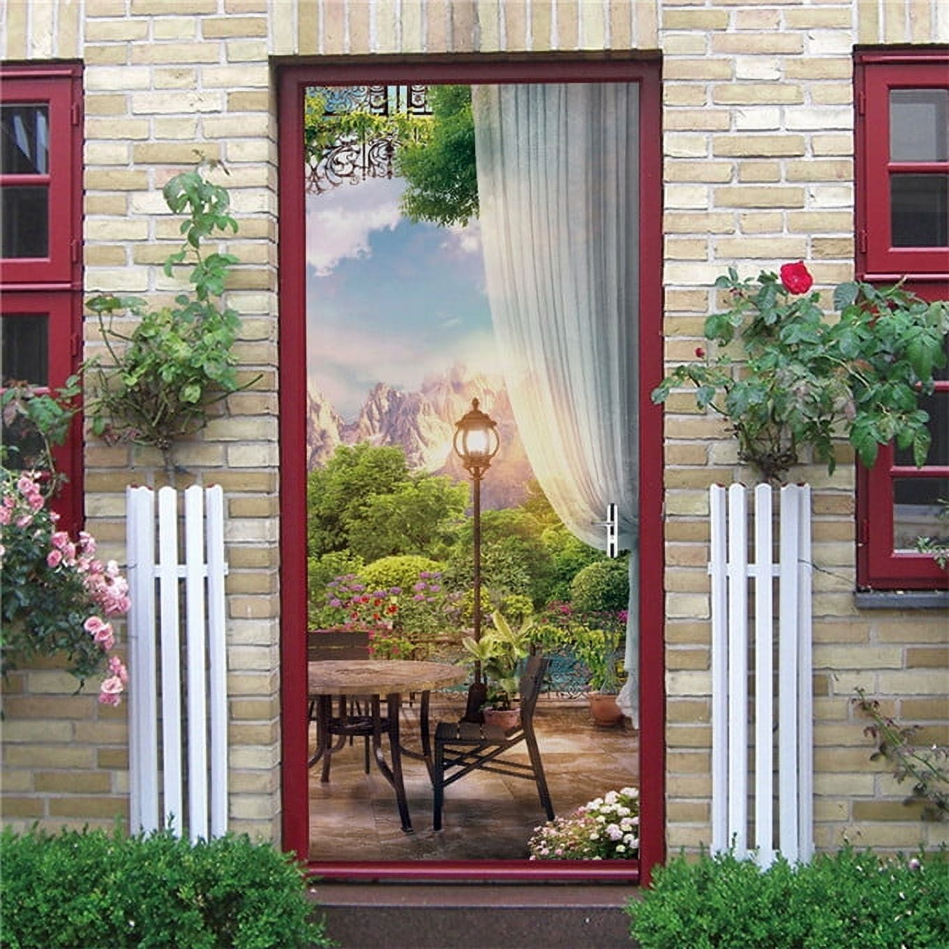 2pcs/set 3D Natural Landscape Self-adhesive Door Stickers Waterproof ...