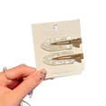 2pcs/set Acetic Acid Traceless Hair Clip with Side Bangs Straight Line ...