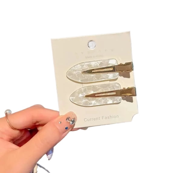 2pcs/set Acetic Acid Traceless Hair Clip with Side Bangs Straight Line ...