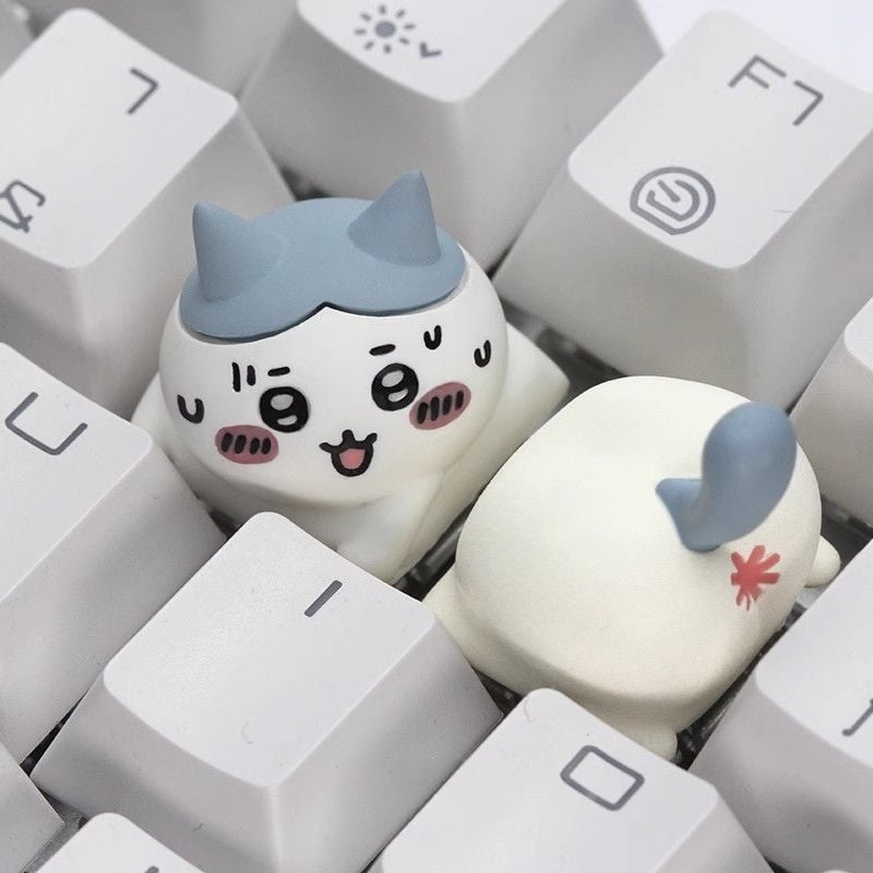 2pcs/set Chiikawa Usagi Hachiware Cute Cat Resin Keycaps for Mechanical ...