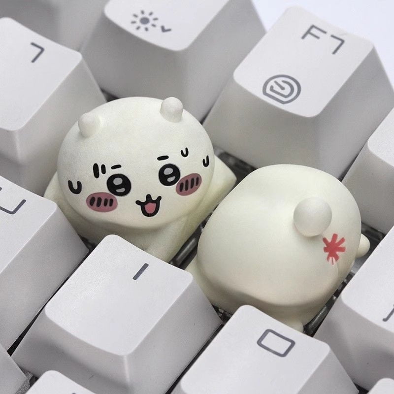 2pcs/set Chiikawa Usagi Hachiware Cute Cat Resin Keycaps for Mechanical ...