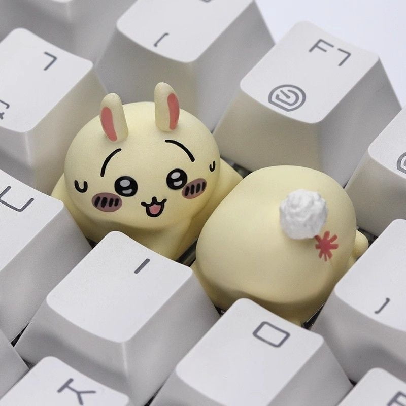 2pcs/set Chiikawa Usagi Hachiware Cute Cat Resin Keycaps for Mechanical ...