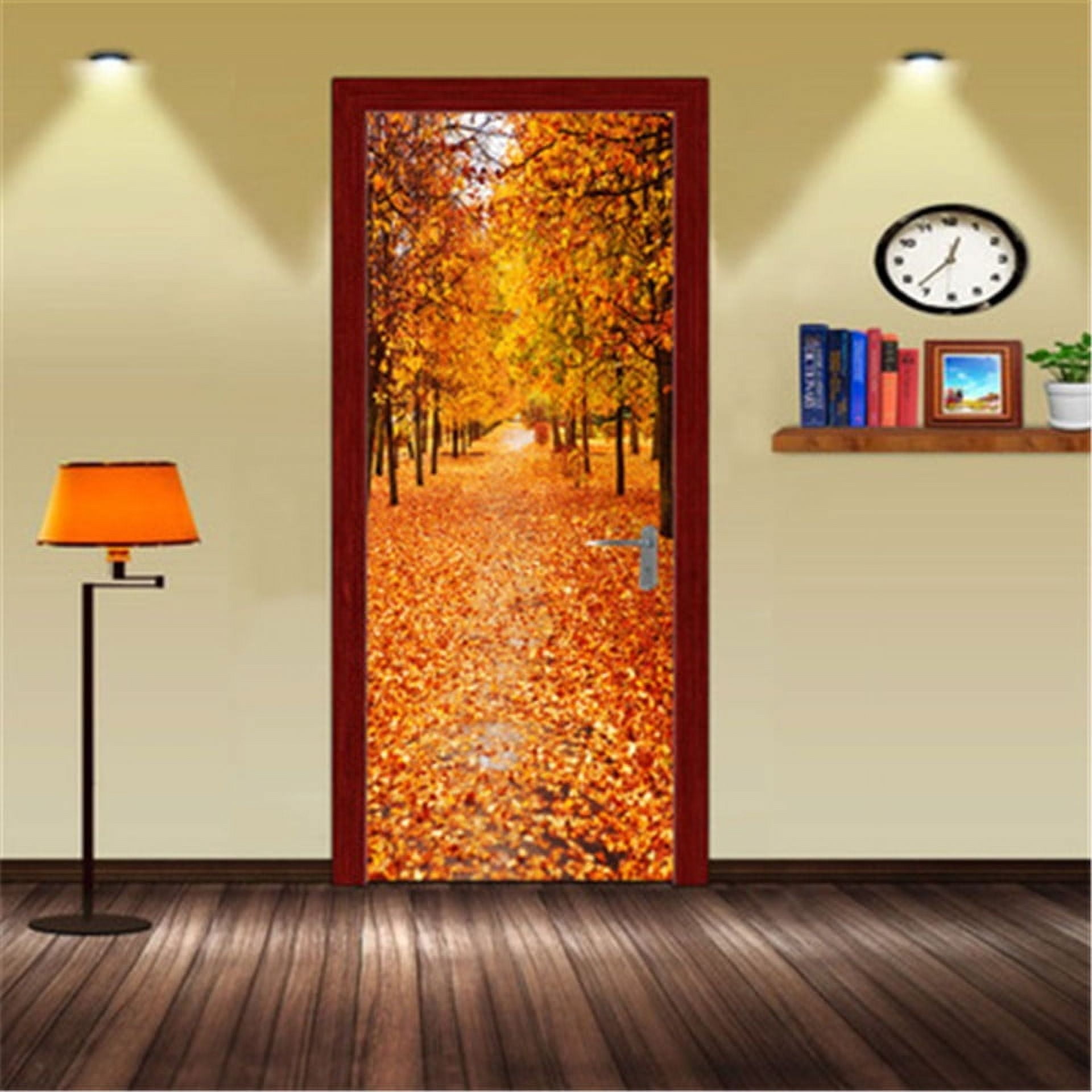 2pcs/set Door Sticker PVC DIY Peel and Stick Wallpaper Waterproof ...