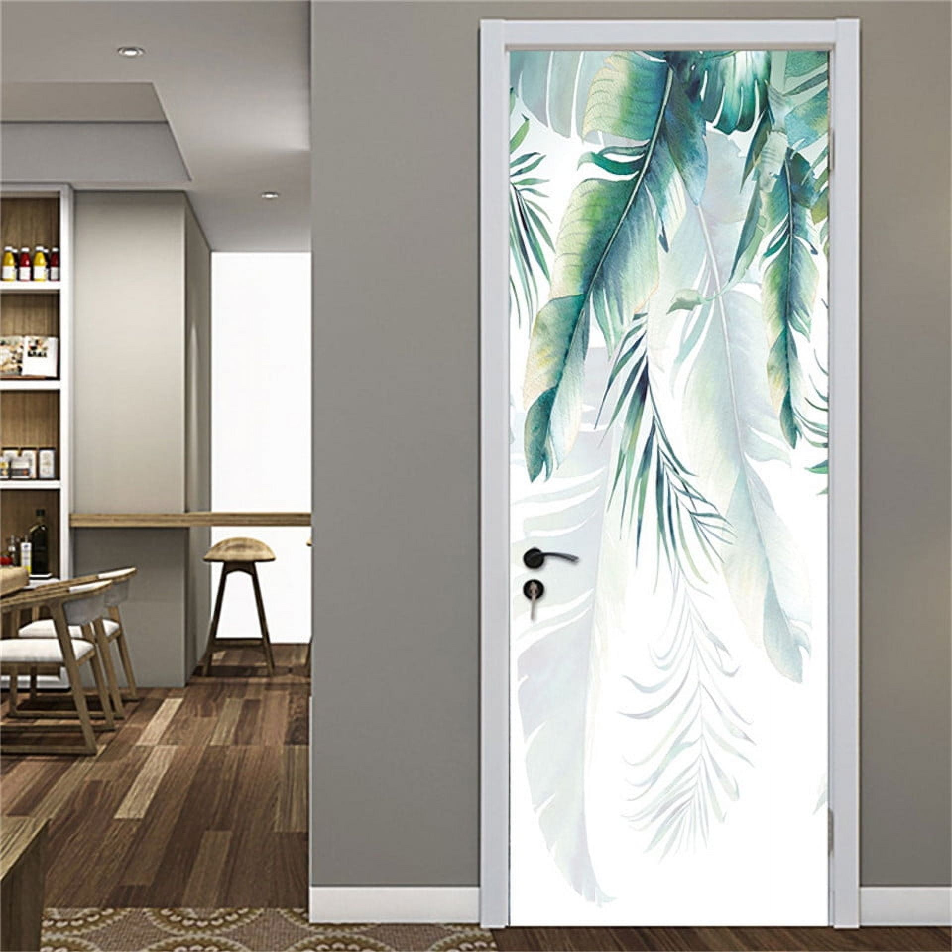 2pcs/set Doors Sticker Adhesive Wallpaper Vinyl Removable Waterproof ...