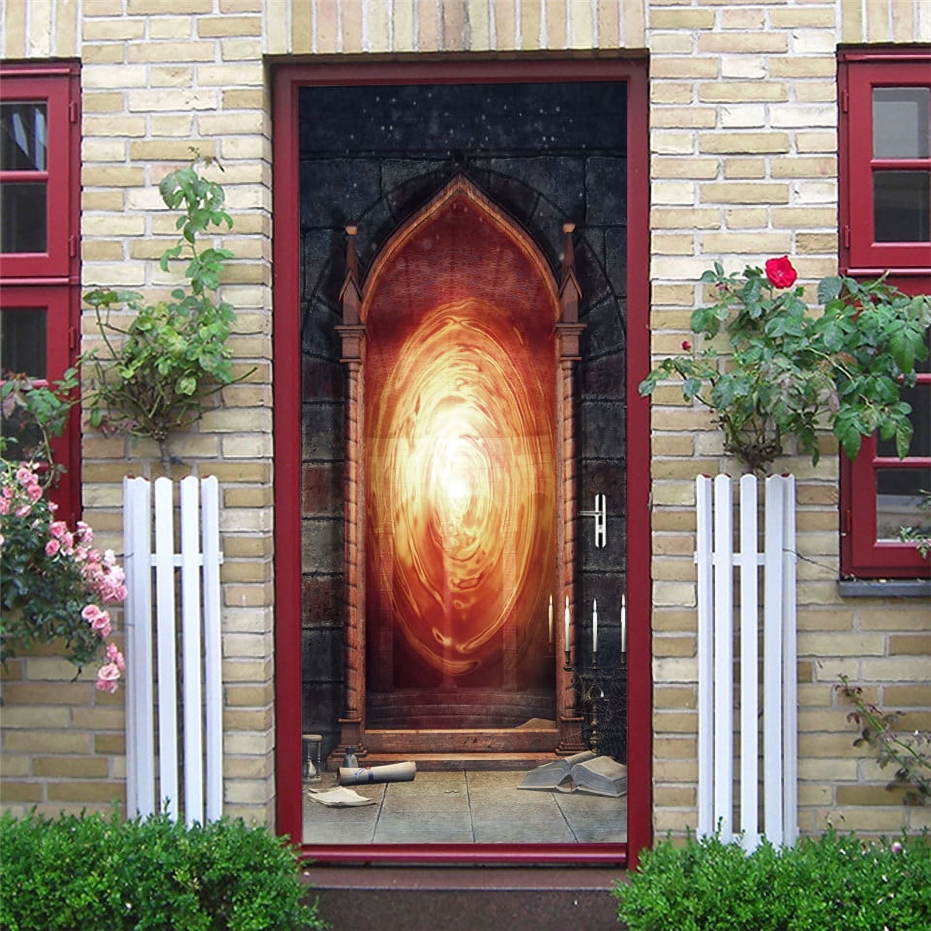 2pcs/set Doors Sticker Adhesive Wallpaper Vinyl Removable Waterproof ...