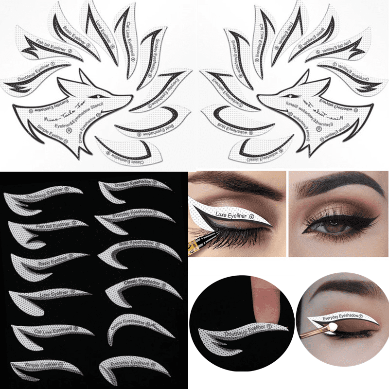 2pcs/set Eyeliner Template Professional Eye Makeup Stencils Cat ...