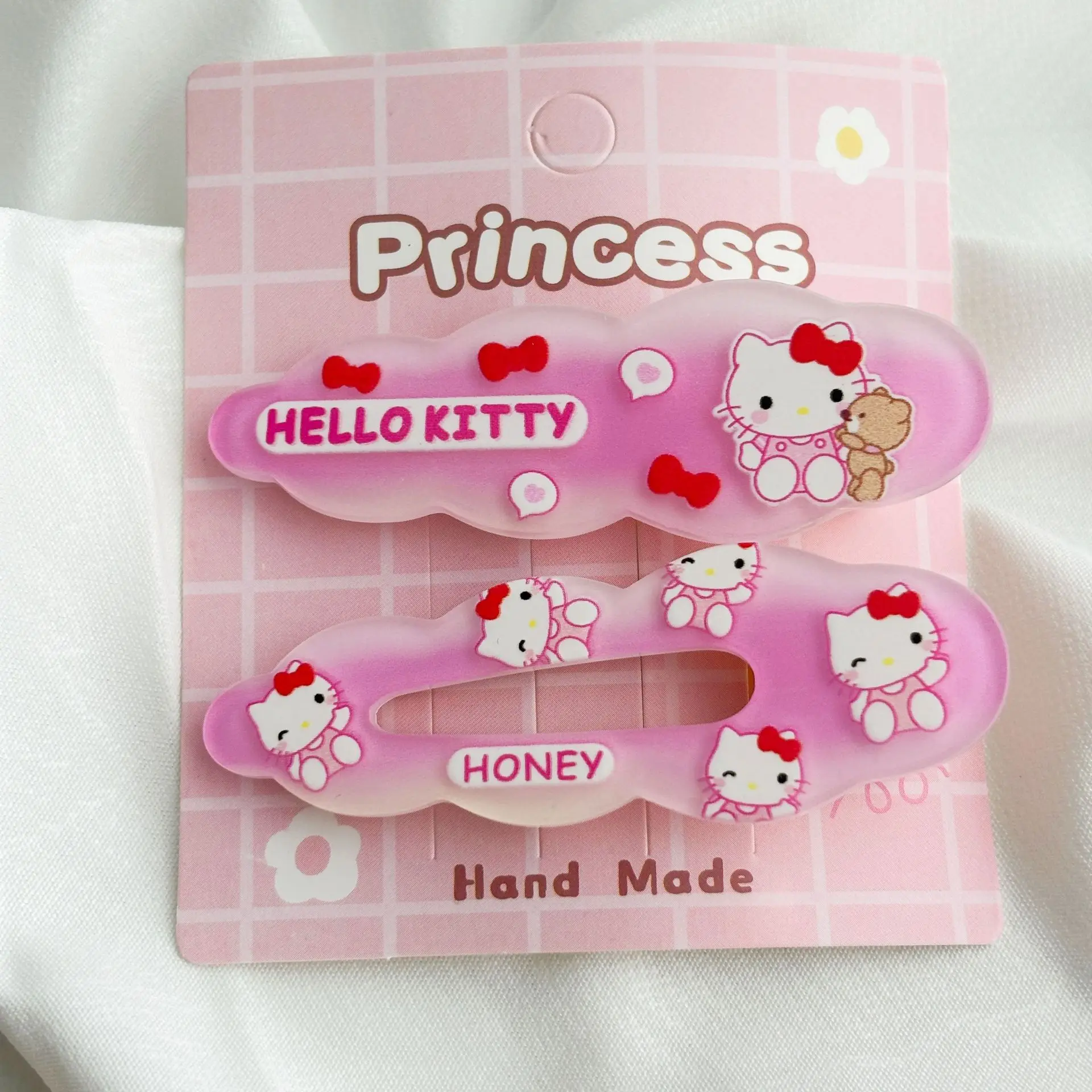 2pcs/set Kawaii My Melody Hello Kitty Anime Peripheral Cartoon Bb Clip ...