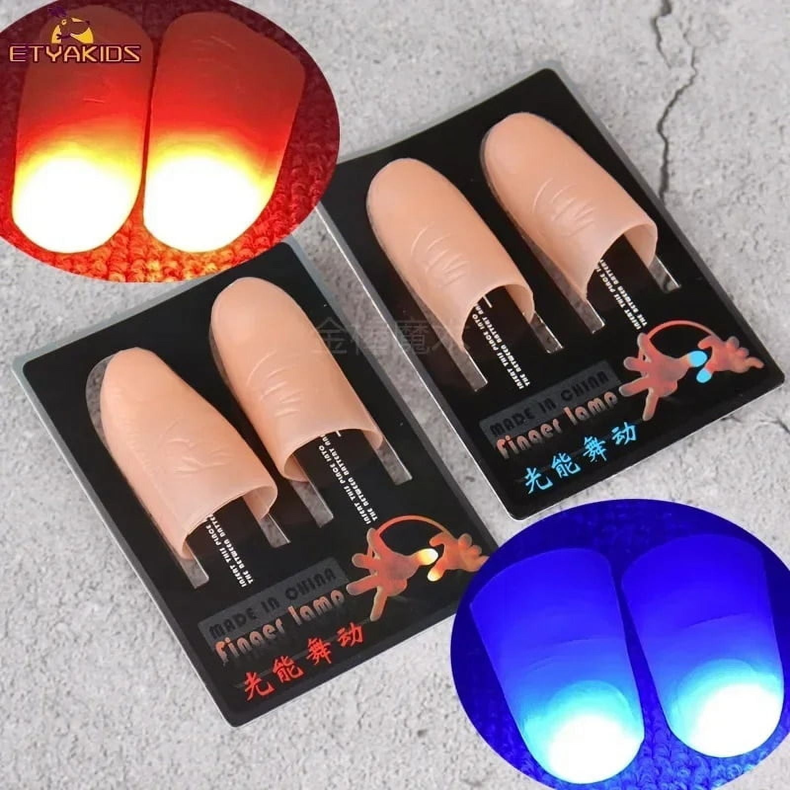 2pcs/set Magic Finger Thumbs Light Toys for Adult Magic Trick Props ...