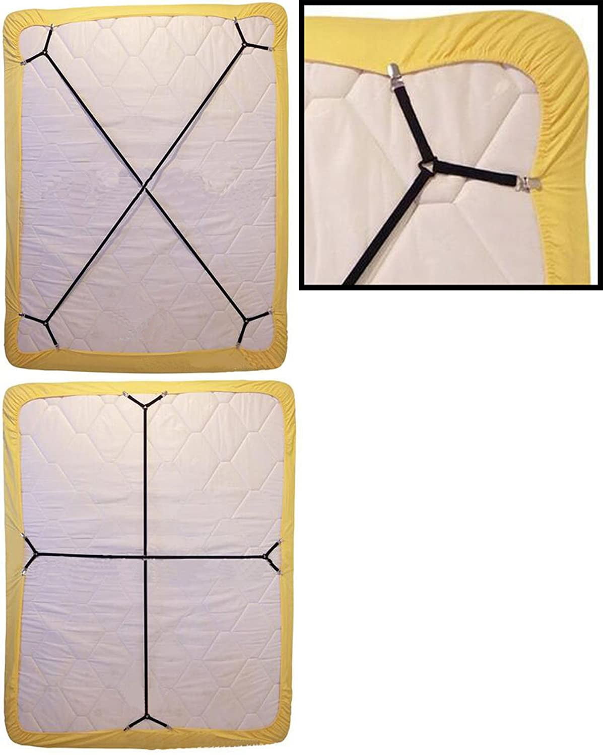 2pcs/set Sheet Bed Suspenders Adjustable Crisscross Fitted Sheet Band ...