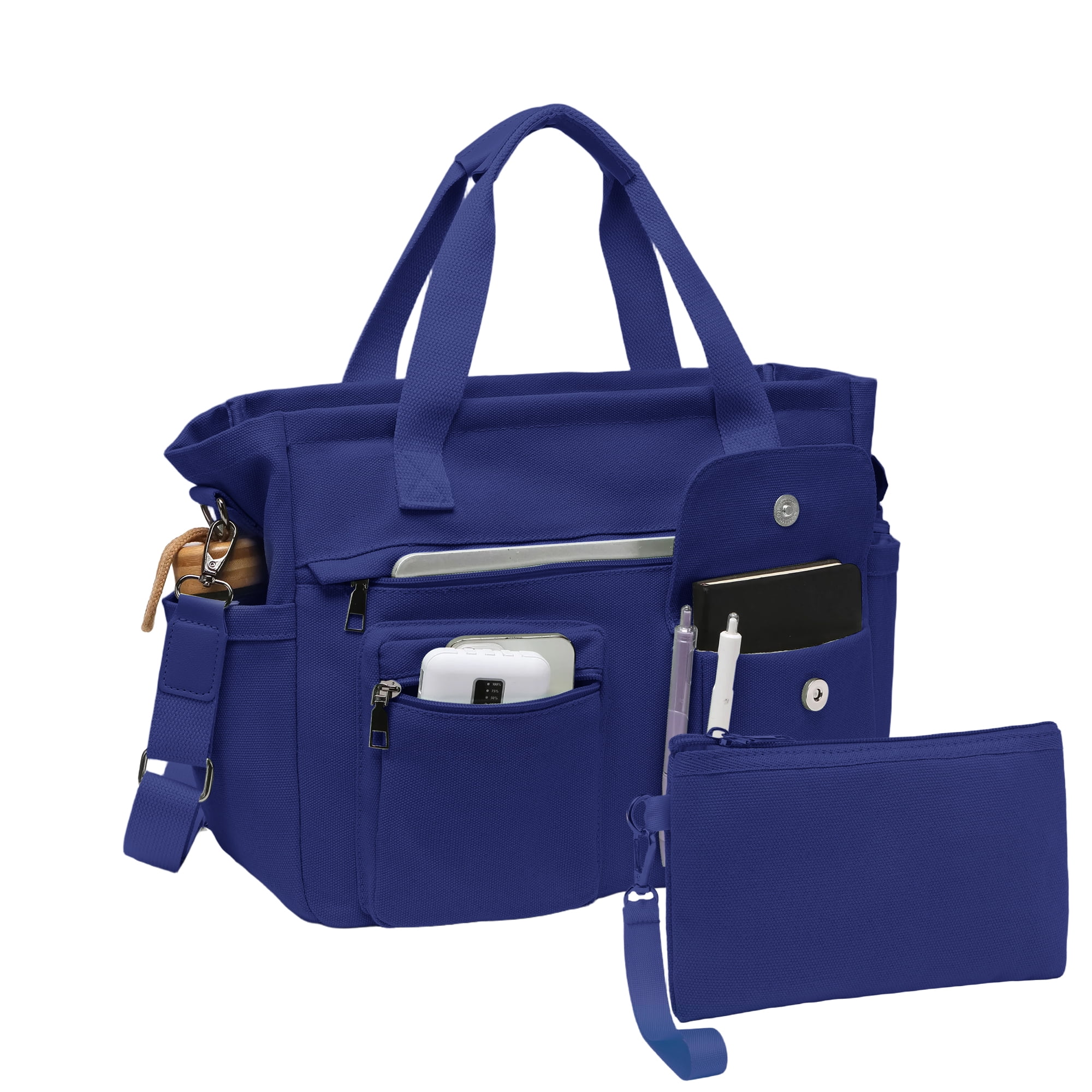 2pcs/set Small Canvas Tote Bag for Women, Laptop Work Bags Crossbody ...
