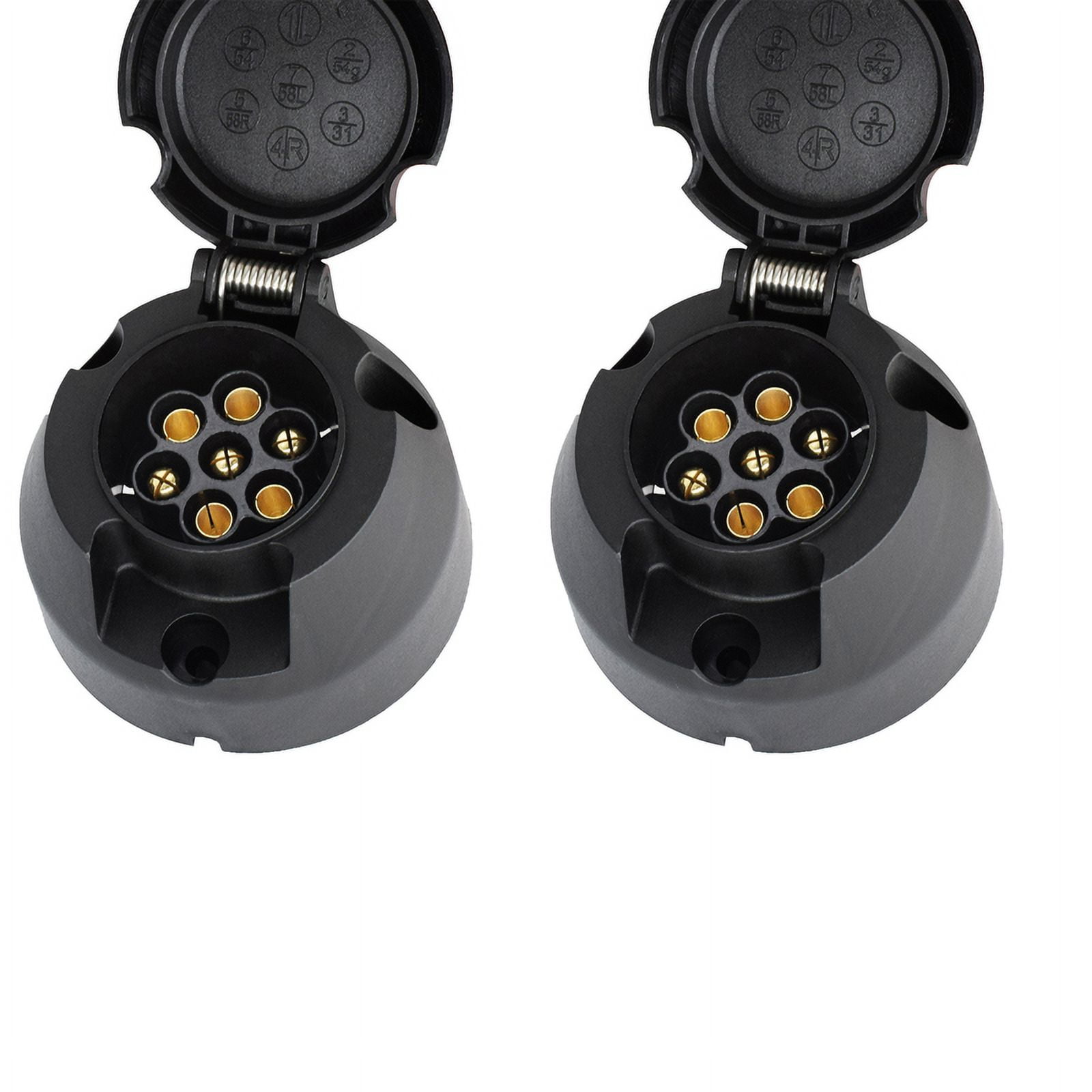 2pcs/set Trailer Plug Adapter Motorhome Power Cord Socket Connector ...