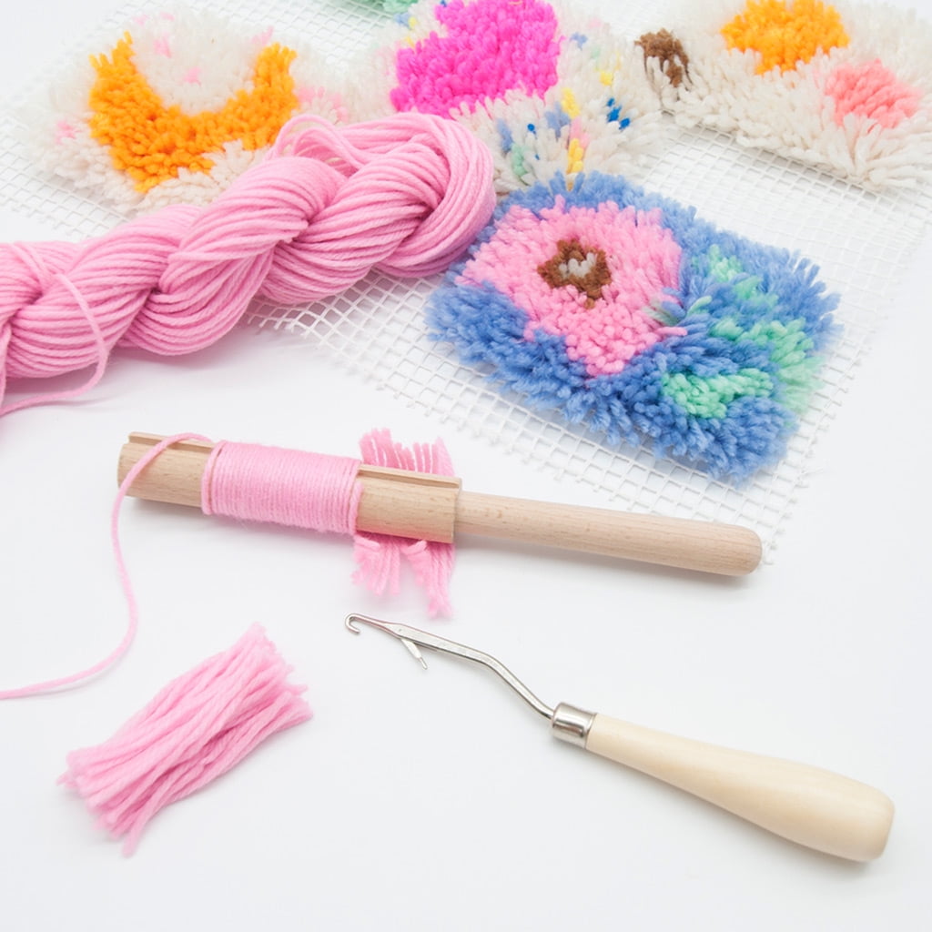 2pcs/set Wooden Latch Hook Yarn Cutter Tool for Tapestry Carpet Rug ...