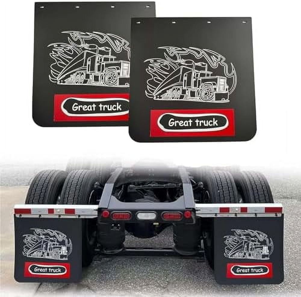2pcs straight mud flaps for semi trucks tractor trailer heavy duty ...