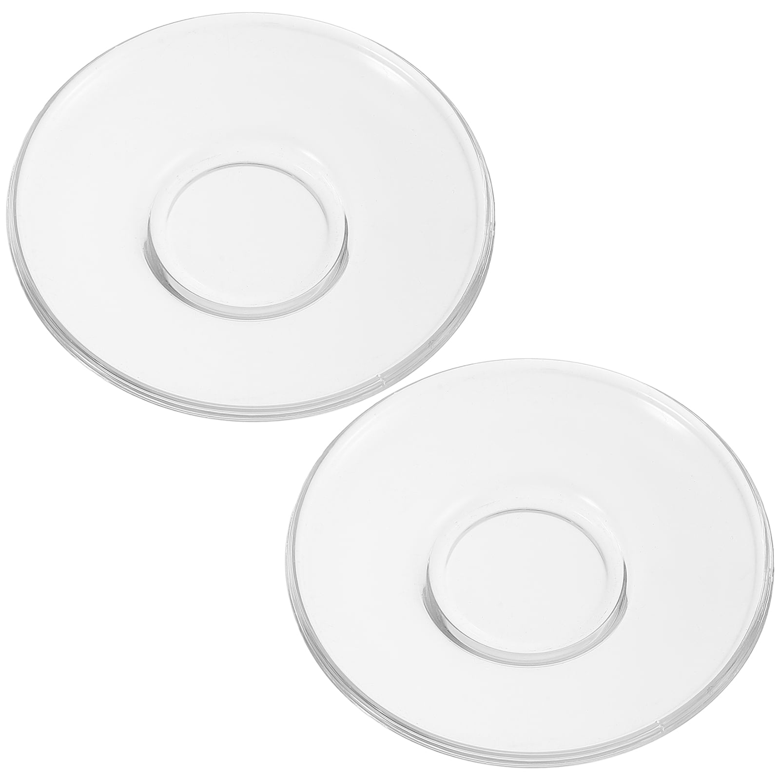 2pcs tea cup dessert plates clear glass snack plate desert serving ...