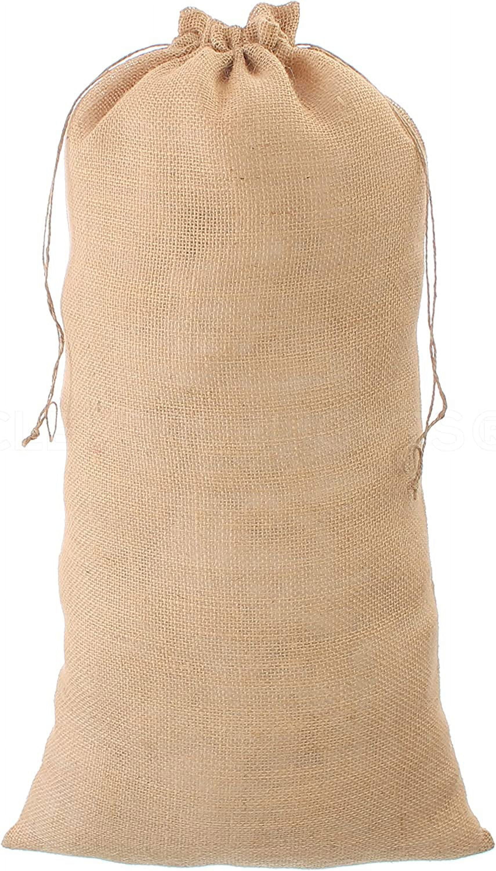 2pcs x 26" Burlap Bag - 14x26 Inch Jute Burlap Drawstring Sack ...