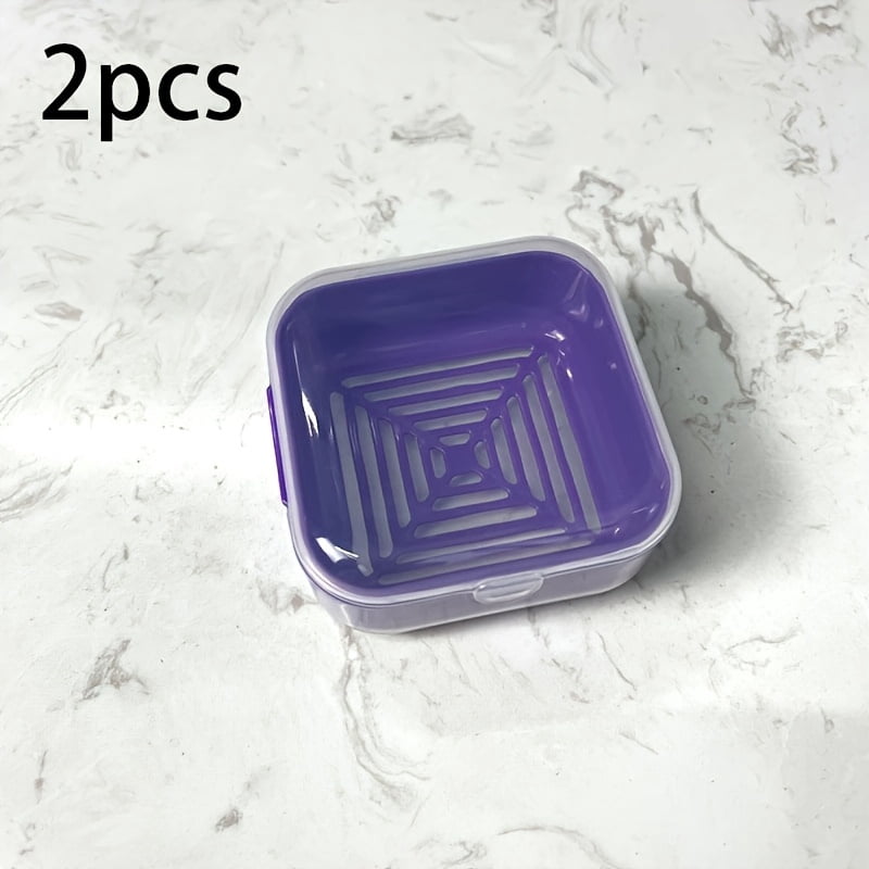 2pcsPlastic Square Soap Box, Travel Soap Container with Lid, Portable ...