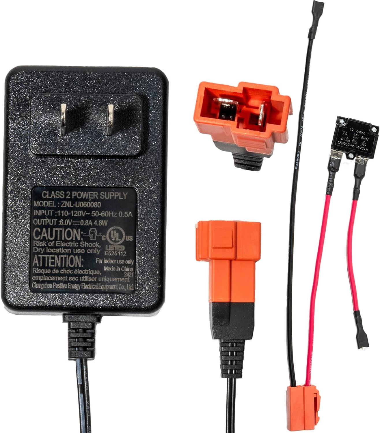 2pin 6v Charger for Kids Ride on car with Wiring Harnesses Parts ...