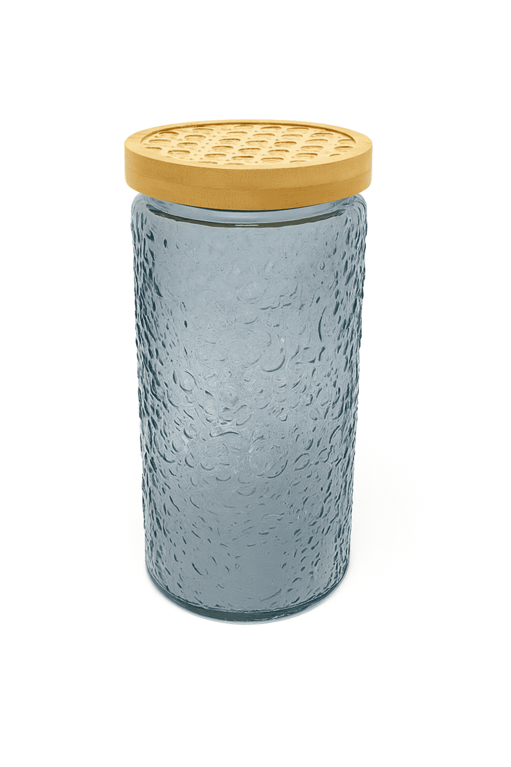 2pk 1500mL Paisley Embossed Glass Canister with Cane Weave Lid ...