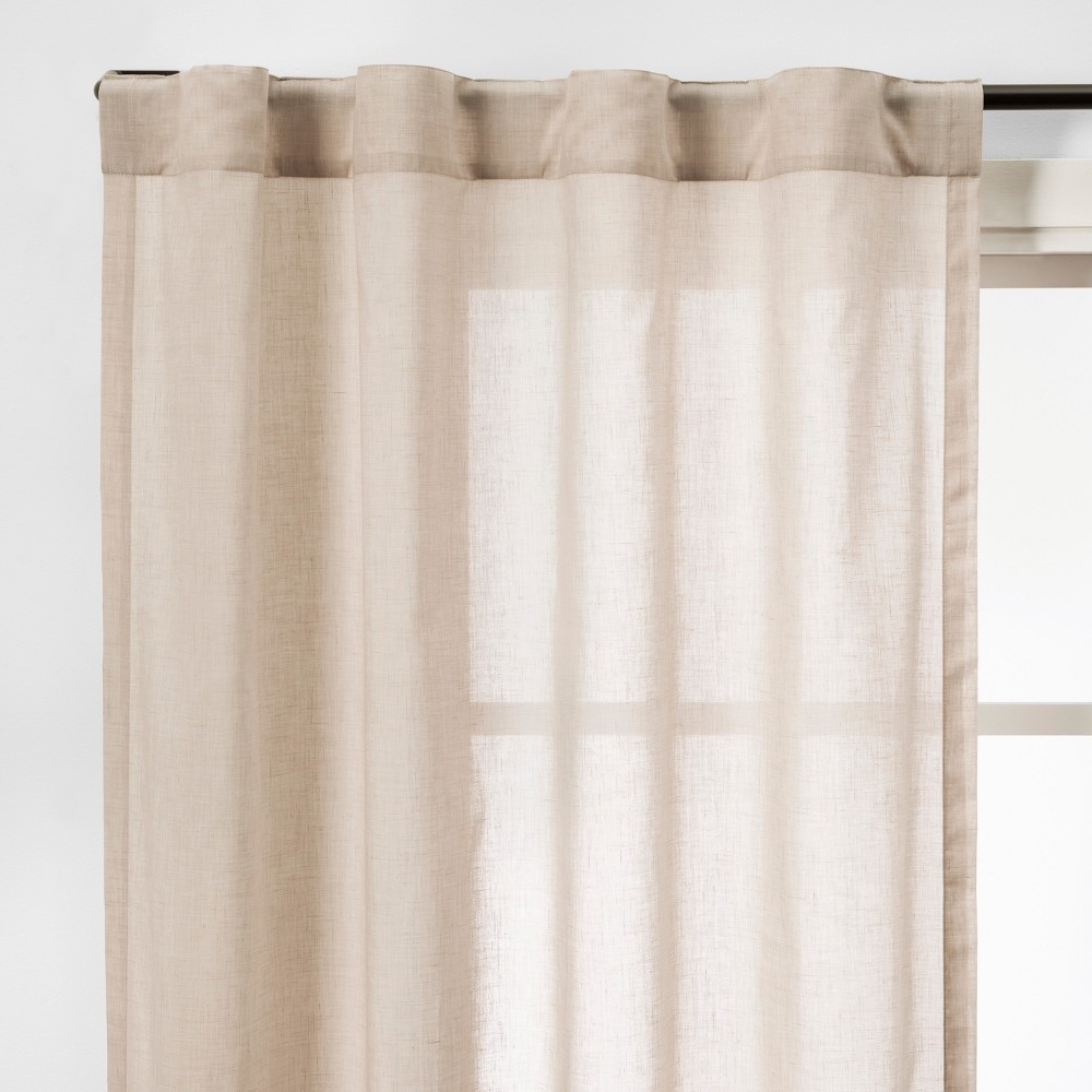 2pk 84 Curtain Panels Beige Linen - Made By Design, Tan - Walmart.com