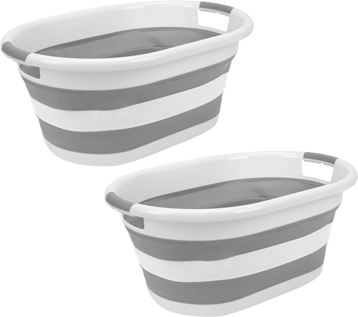 2pk Collapsible Laundry Basket | Portable | Space Saver Storage | Hold ...