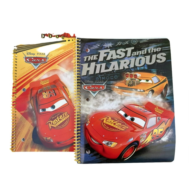 2pk Disney Pixar's Cars Notebook -Lightning McQueen Spiral Notebook (50 ...
