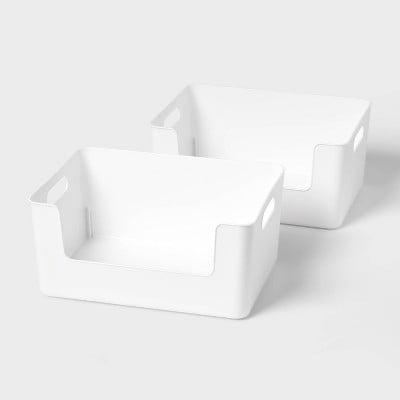 2pk Large Plastic Open Face Pantry Bin - Walmart.com