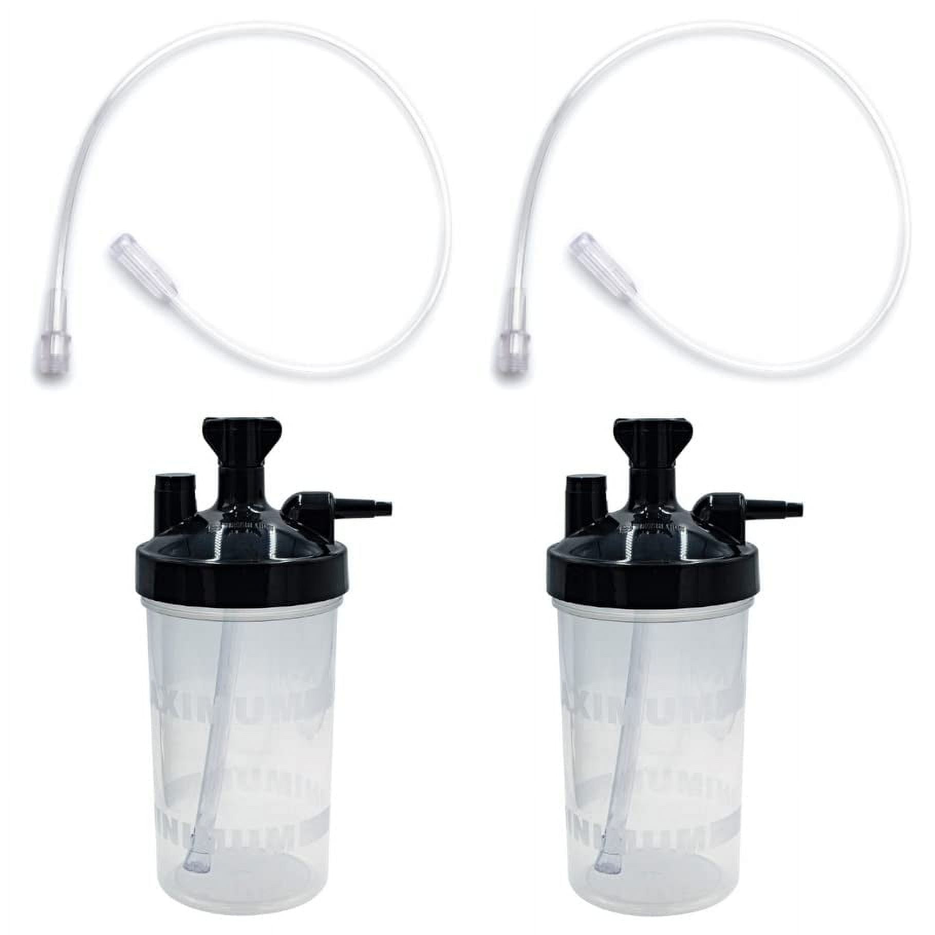 2pk Oxygen Therapy Bubble Humidifier Standard Flow with 15" Adapter ...